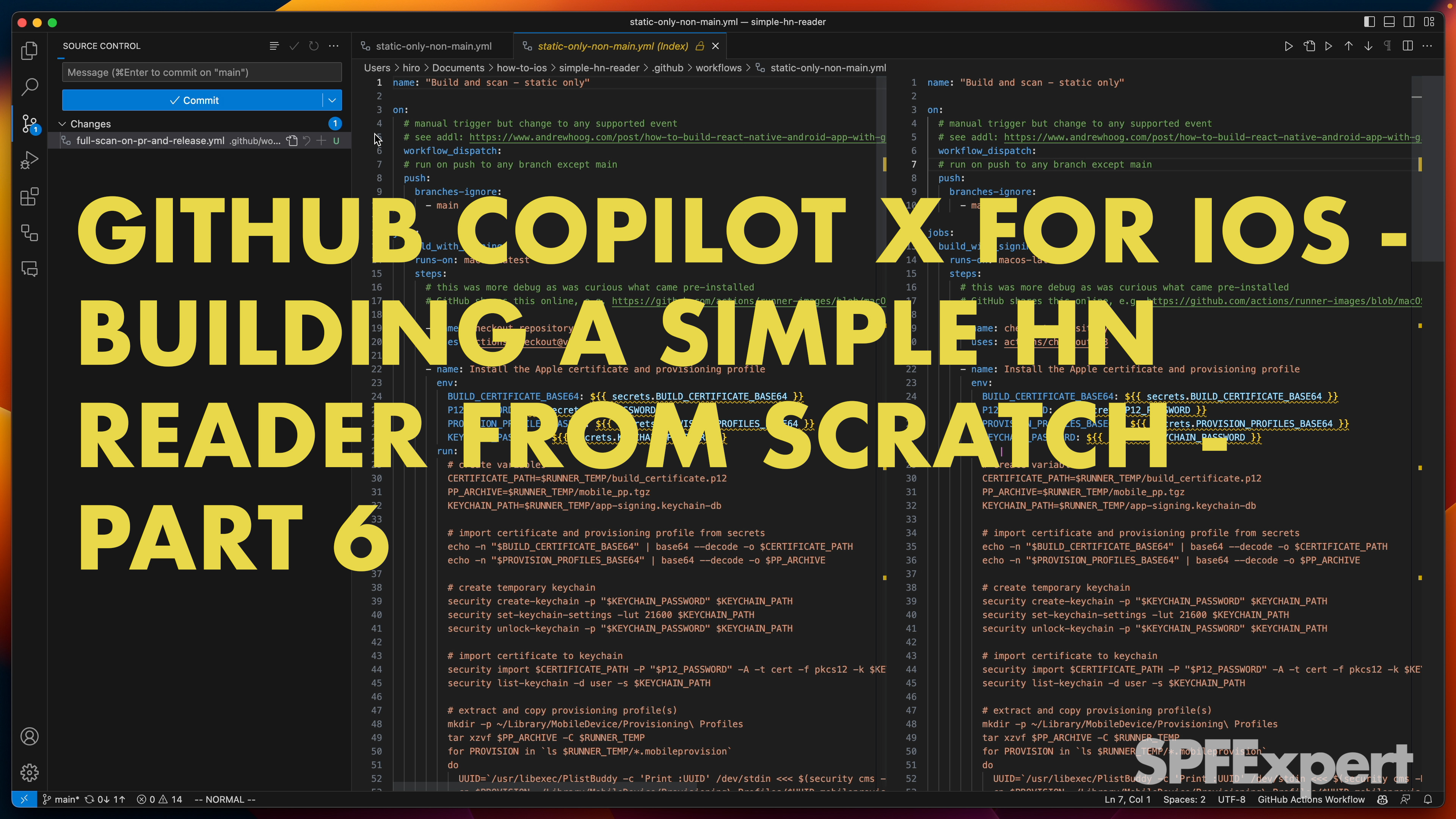 Building A Simple Hn Reader For Ios With Github Copilot Part 6 Configuring Github Actions